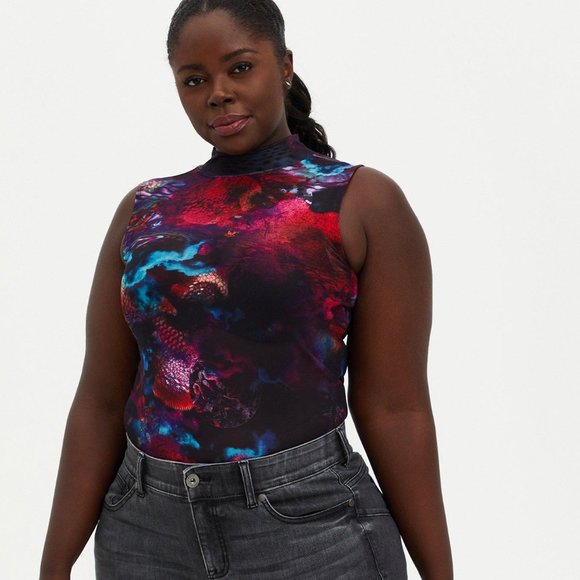 torrid | Tops | Torrid Foxy Mesh Mock Neck Tank | Poshmark